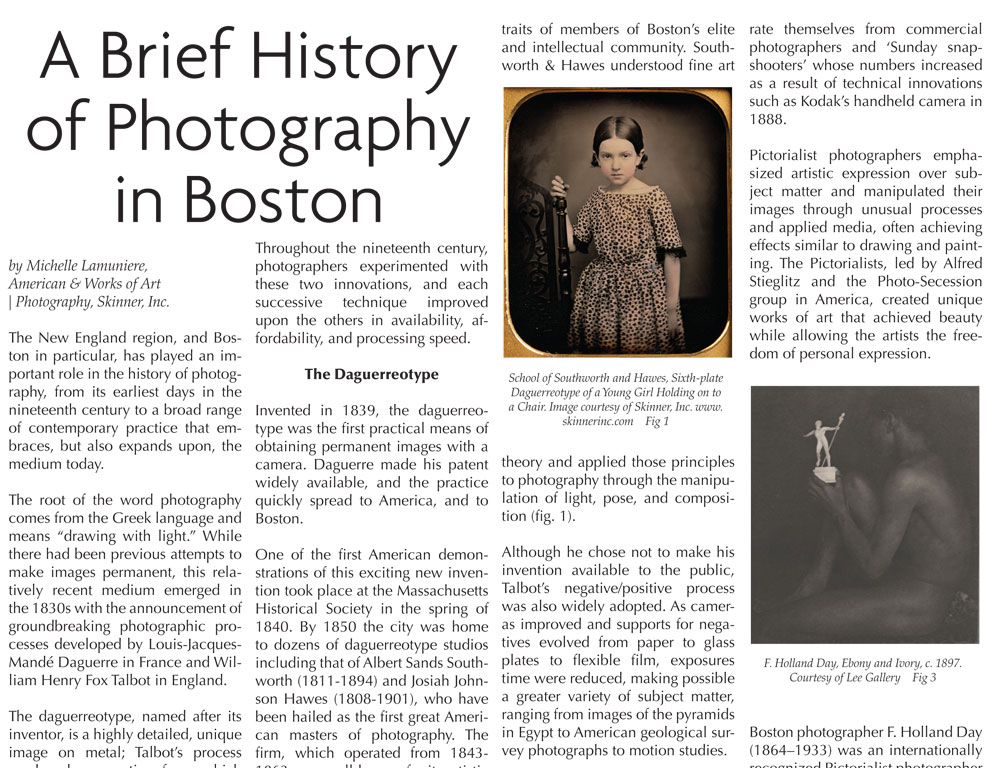A Brief History of Photography in Boston | Skinner Inc.
